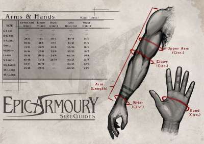 Changes to Sizing Chart | Epic Armoury Australia